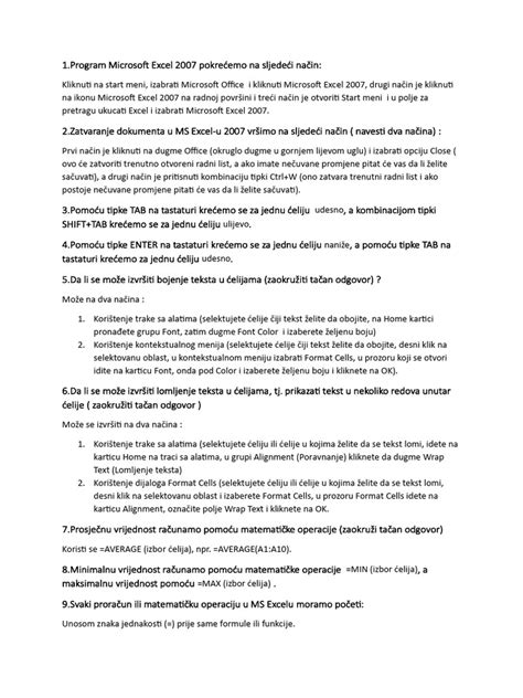 Informatika Excel Pdf