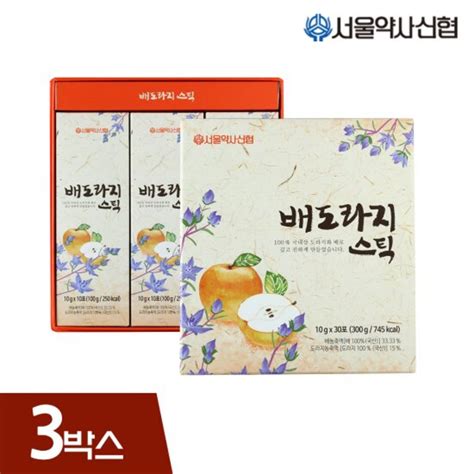 [서울약사신협] 배도라지 농축액 스틱 30포 3세트 배즙 도라지즙 쿠팡