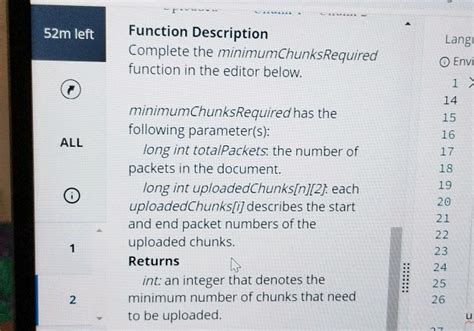 52 M Left Function Description Complete The StudyX