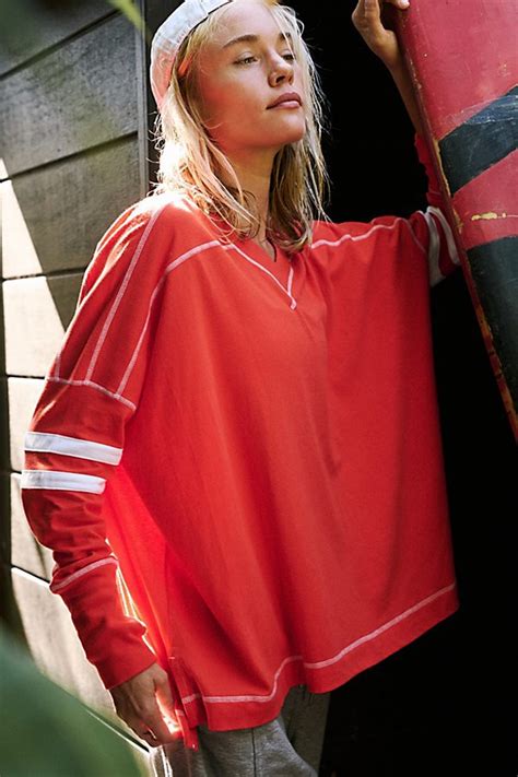 Free People All Star Colorblock Layer Red Editorialist