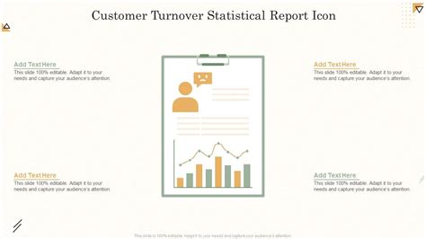 Customer Turnover Statistical Report Icon Ppt Powerpoint