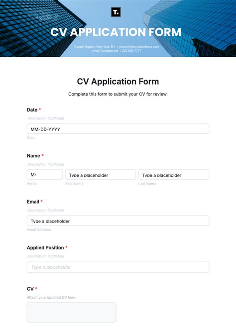 Free Staff Application Form Template To Edit Online