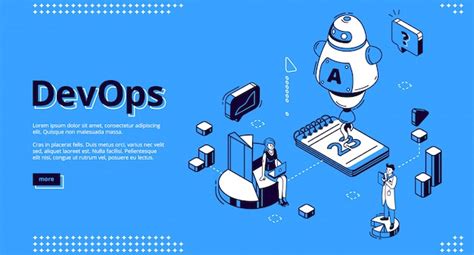 free vector devops development operations landing page