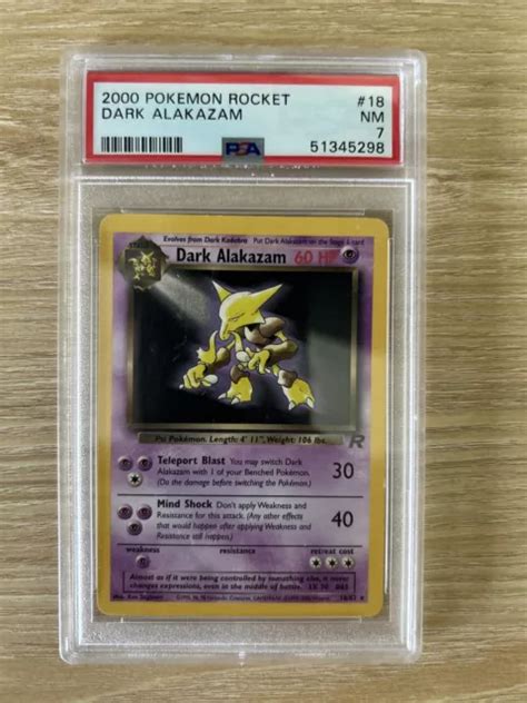 POKEMON TCG CARDS Dark Alakazam 18 82 Team Rocket Rare PSA 7 EUR 30 66