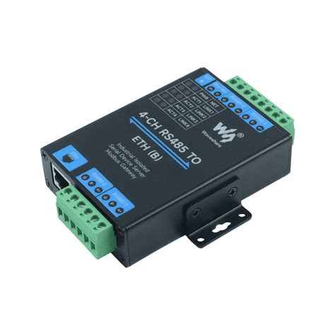 RJ45 Ethernet To 4xRS485 Serial Server Gateway