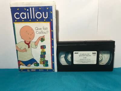 Caillou Que Fait Caillou Vhs Tape And Clamshell Case French Ebay