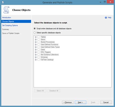 Jak zapisać zawartość bazy MS SQL do pliku używając SSMS Techniczny net