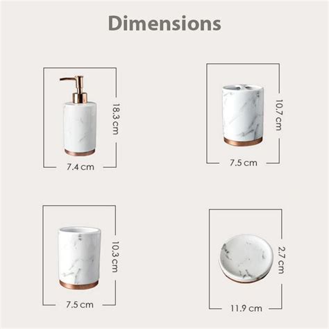 Marble Rose Gold Bathroom Set Rose Gold Bathroom Set Gold Bathroom