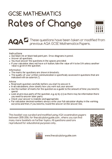 Rates Of Change