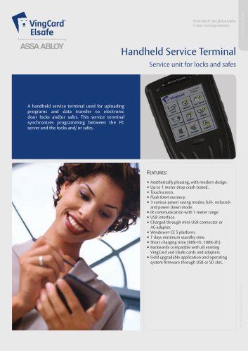 Handheld Service Terminal Vingcard Pdf Catalogs Documentation