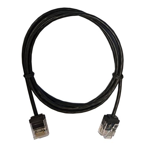 1 Ft Micro Thin Cat6a 10 Gig Utp Network Cable Black Techcraft