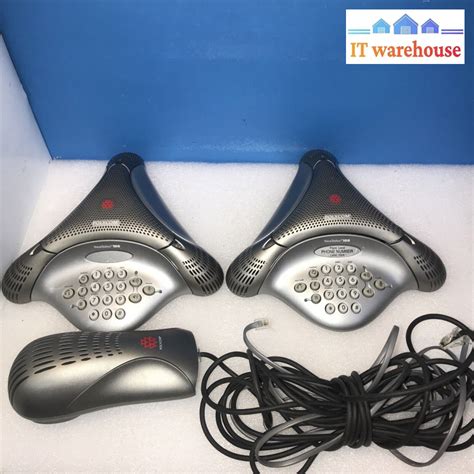 2x Polycom Voicestation 100 Analog Conference Speakerphone W 2x Wall It Warehouse Vancouver