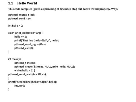 Solved Hello World This Code Compiles Given A Chegg