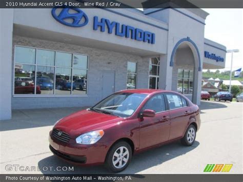 Wine Red 2010 Hyundai Accent GLS 4 Door Gray Interior GTCarLot
