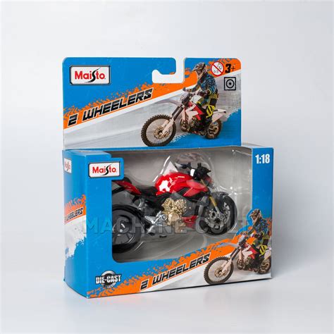 Miniatura Ducati Super Naked V4 S Machine Cult Miniaturas de Moto e Decoração Vintage