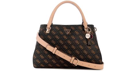 Guess Noelle Ii Luxury Medium Satchel Bag In Black Lyst