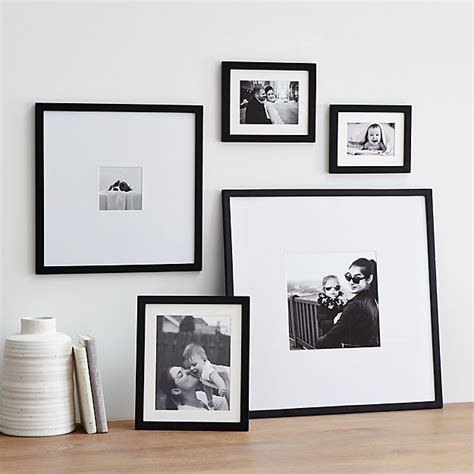 5 Piece Matte Black Picture Frame Set Crate And Barrel