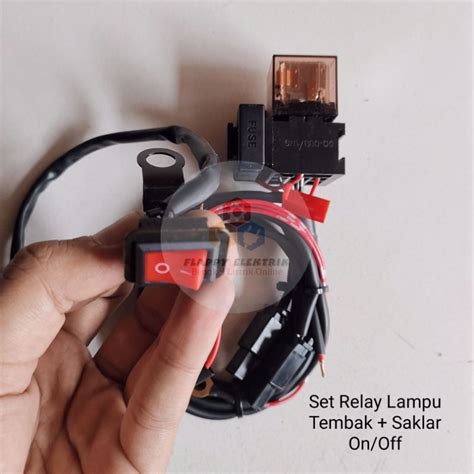 Jual Relay Set Lampu Tembak Saklar On Off Output Kabel Shopee Indonesia