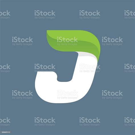 J 의 문자 아이콘 녹색 잎 계절에 대한 스톡 벡터 아트 및 기타 이미지 계절 날기 녹색 Istock