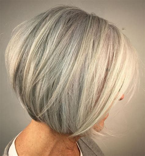 A Line Gray Bob For Women Over 60 Bob Haircuts For Women Haircut For Older Women Short Hair