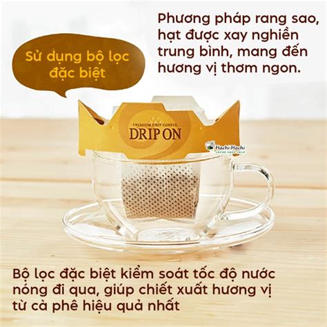 Cà Phê Phin Giấy Drip On Key Coffee 80g 8g X 10 Gói