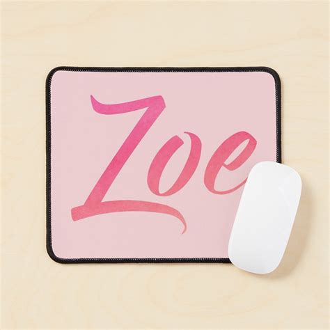 Zoe Girls Name Pink Watercolor Type Design Poster For Sale By