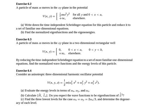 Solved Exercise 6 2 A Particle Of Mass M Moves In The Xy Chegg Com