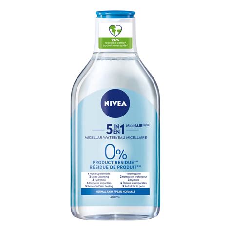 Nivea Eau Micellaire Biphasée 400ml Visage Yeux Lèvres Peaux Normales