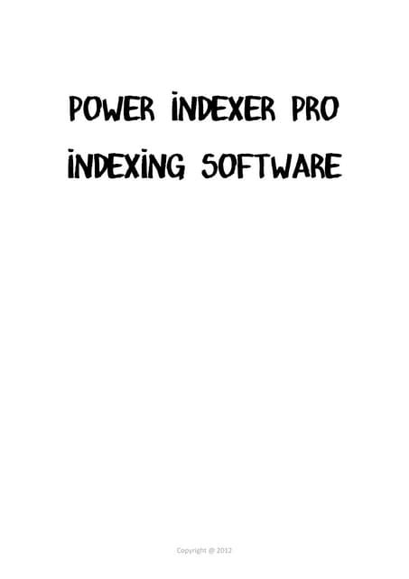 Power Indexerpro Pdf