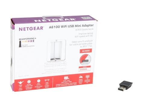 NETGEAR A6100 100PAS USB 2 0 AC600 Dual Band Wi Fi Mini Adapter Newegg Com