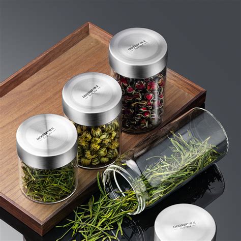 玻璃茶叶储存罐小号便携普洱茶收纳盒装茶存茶罐家用收纳密封罐子 虎窝淘