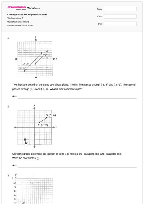 50 Parallel And Perpendicular Lines Worksheets For Year 7 On Wayground
