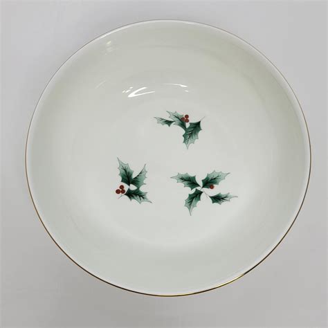 Vintage Mikasa Ribbon Holly Serving Bowl And Platter Serving Tray Christmas Etsy