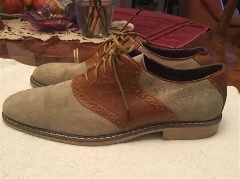 Amali Mens Faux Suede Leather Lace Oxford Dress Shoes Gem