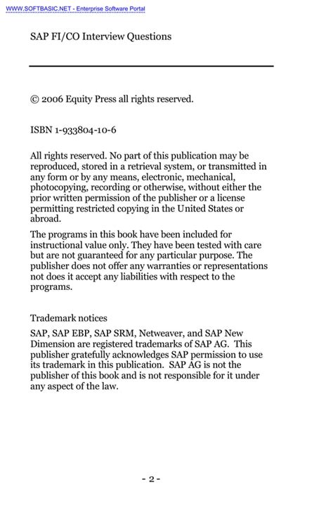 Sap Fico Interview Questions Preview Pdf