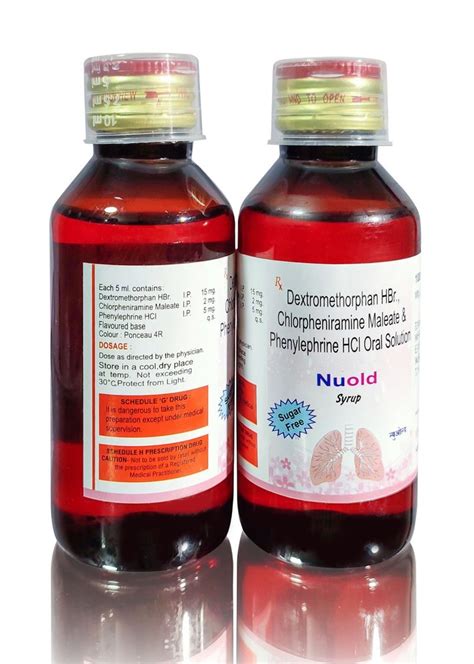 Dextromethorphan Hbr Chlorpheniramine Maleate And Phenylephrine Hcl Syrup