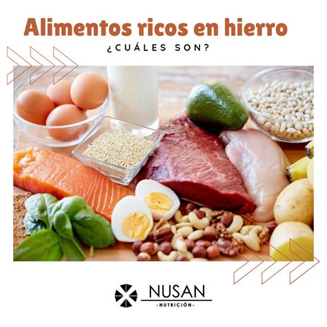 Alimentos Ricos En Hierro Nusan Nutrición