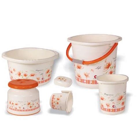 Plastic Bathroom Set 7 Piece Plastic Bathroom Set Wholesale Trader