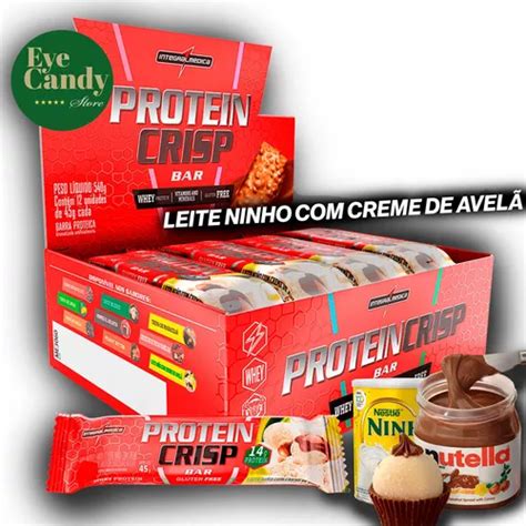 Barra De Proteína Crisp 45g Leite Ninho And Avelã Cx C12un