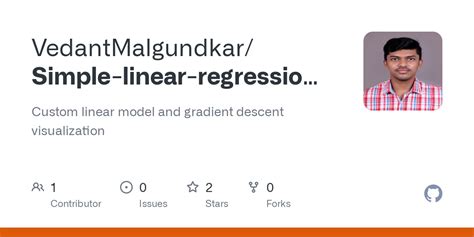 github vedantmalgundkar simple linear regression with custom gradient