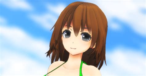 Mmd Mmd過去作リメイク Vo1 ビーチ篇 Sクロノ（発展途上）のマンガ Mmdオリキャラ 水着 おへそ Pixiv