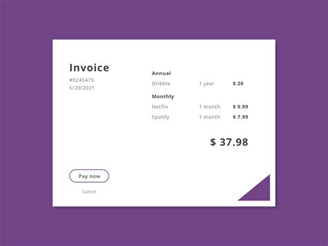 Invoice Ui By Darius95 On Dribbble