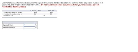 Solved Use The Following Information To Calculate The