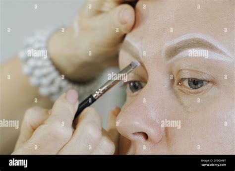 Coloring With White Lines The Design Of The Shape Of The Eyebrows On