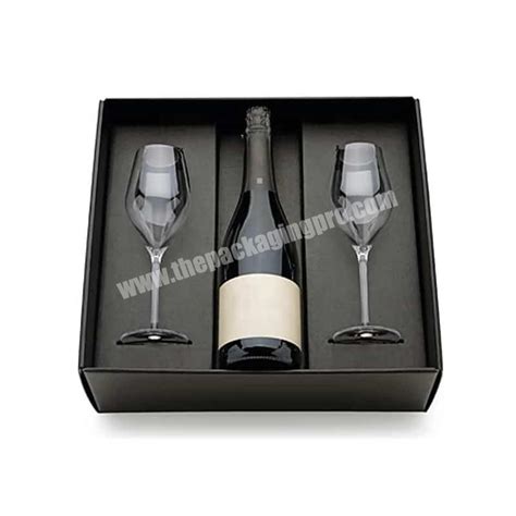 Luxury Single Wine Glass Bottle T Packaging Wine Set Packaging Box Paper Magnetic Boxes With