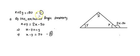 solved an isosceles triangle containing two angles with equal measure