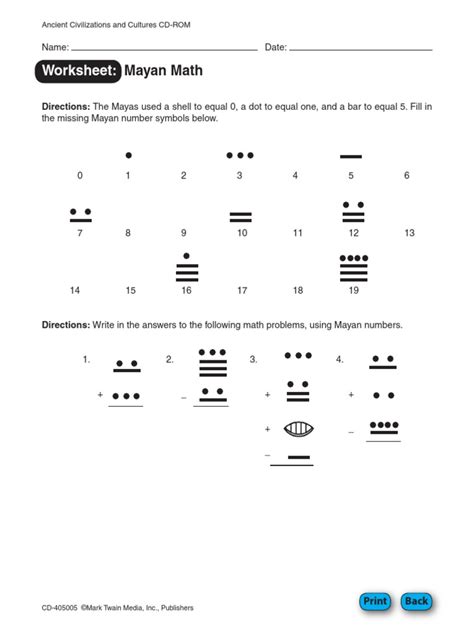 Mayan Math Ws Pdf Pdf