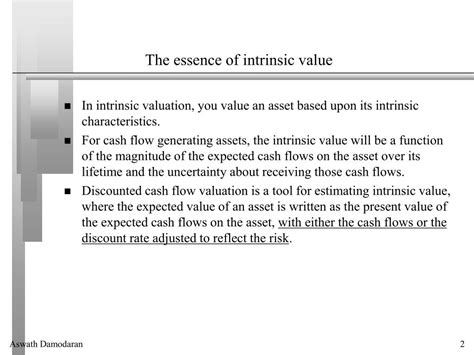 Ppt Valuation Lecture Note Packet 1 Intrinsic Valuation Powerpoint Presentation Id5424924