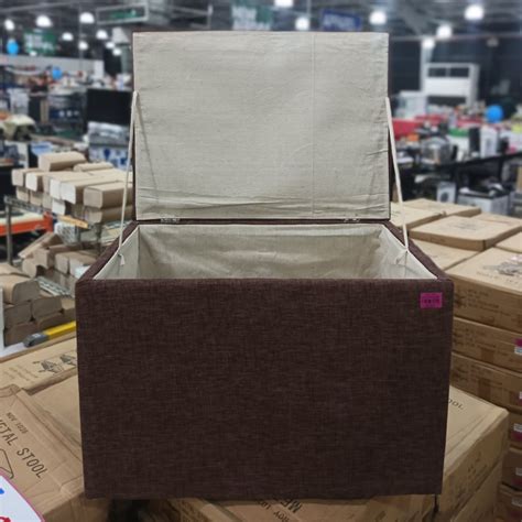 Brown Tufted Rectangular Ottoman 24x18x16in Xm 18 012 Hmr Shop N Bid