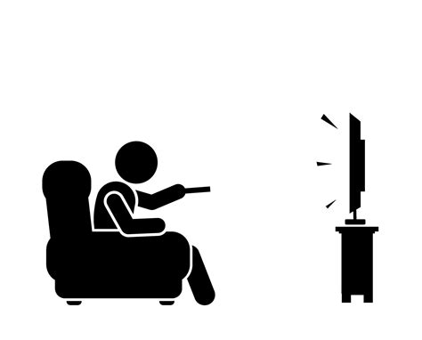 Stick Figure Watching Tv